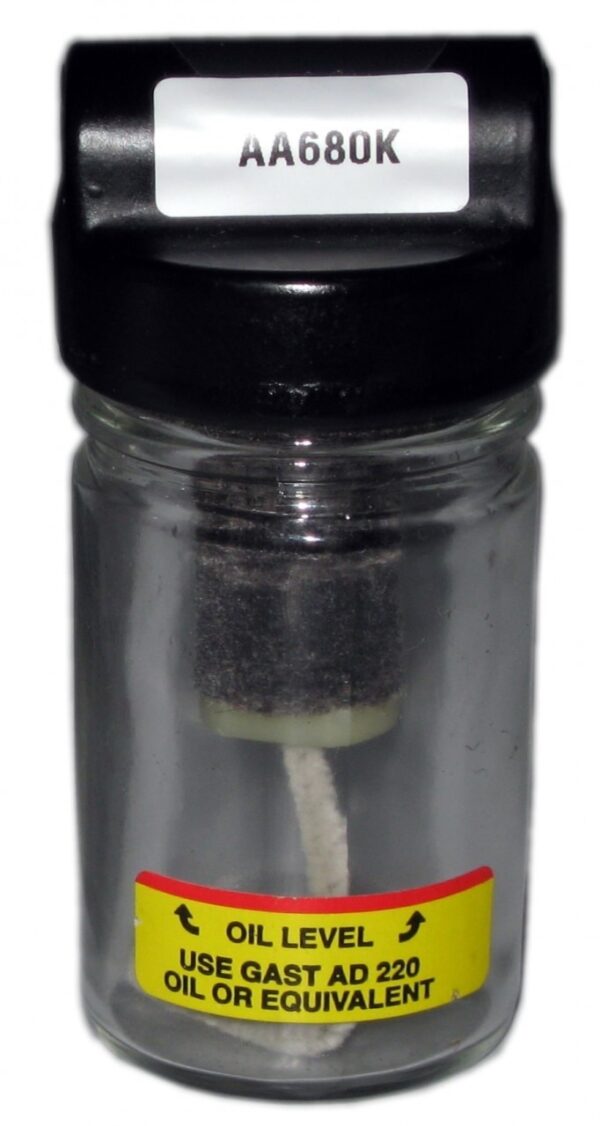 Gast Small Oil Jar and Large Exhaust Jar Assembly | CleanAir Engineering